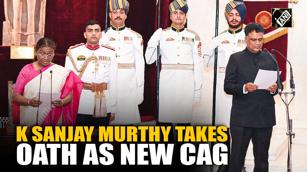 President Murmu administers oath to new CAG K Sanjay Murthy - YouTube