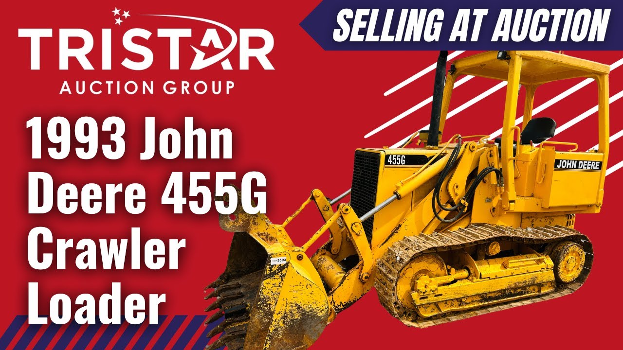 1993 John Deere 455G Crawler Loader (3503) - Selling at auction - YouTube