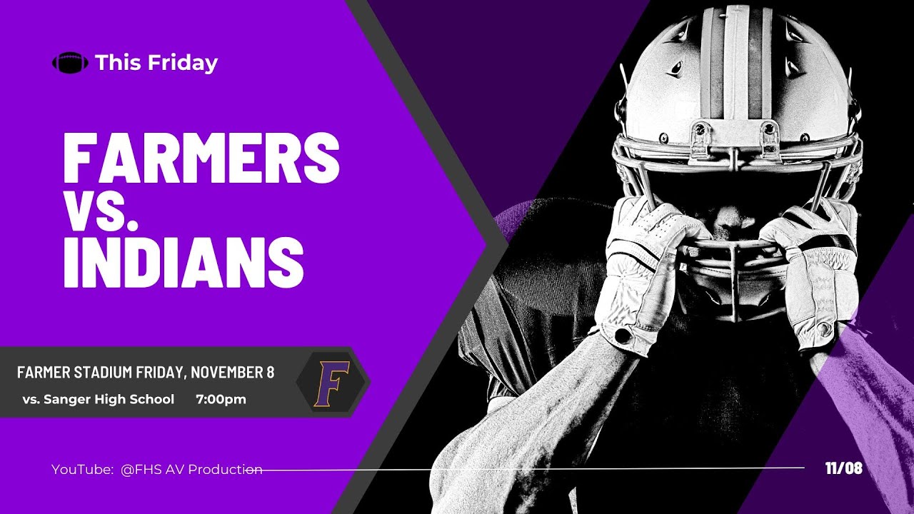 Farmersville Farmers vs. Sanger Indians Varsity Football - YouTube
