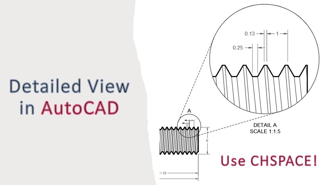 Detailed View in AutoCAD - YouTube