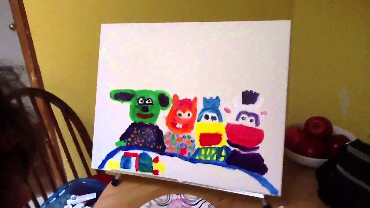 My pajanimals painting - YouTube