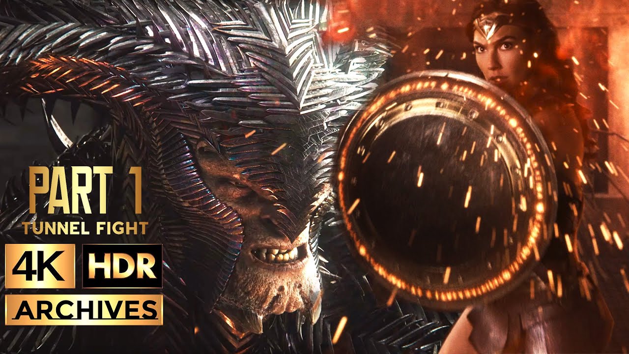 Zack Snyders Justice League [ 4K - HDR ] - Tunnel Fight Part 1 of 2 - YouTube