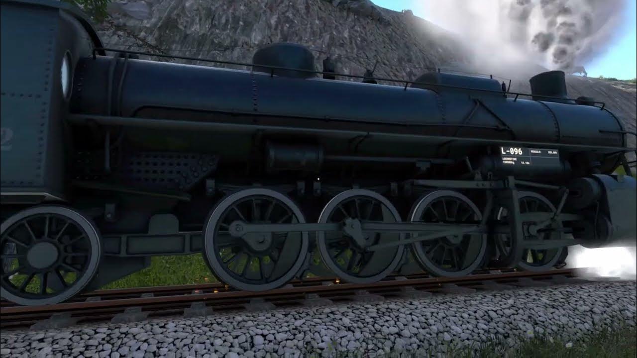 Derail Valley steam train steep hill - YouTube