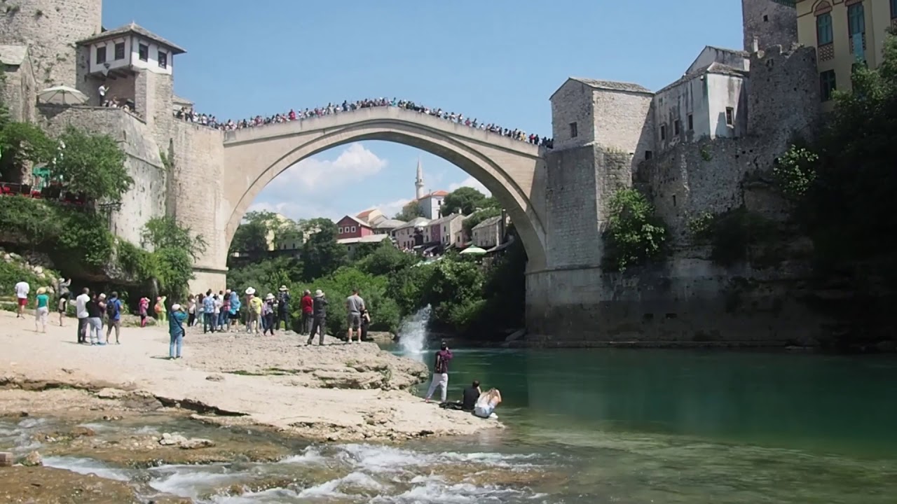 Jump from Mostar Bridge - YouTube