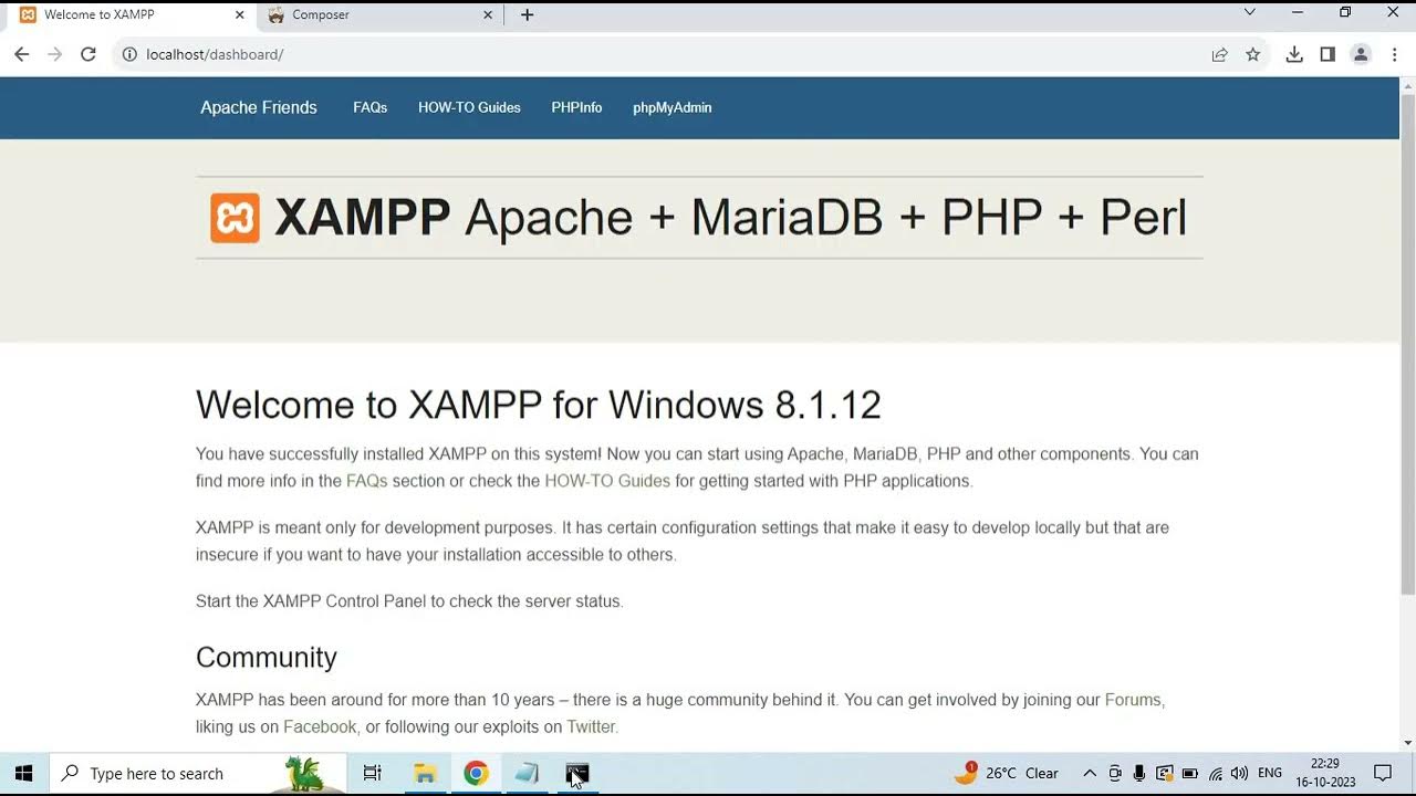 Installing Laravel on xampp or wamp server - YouTube