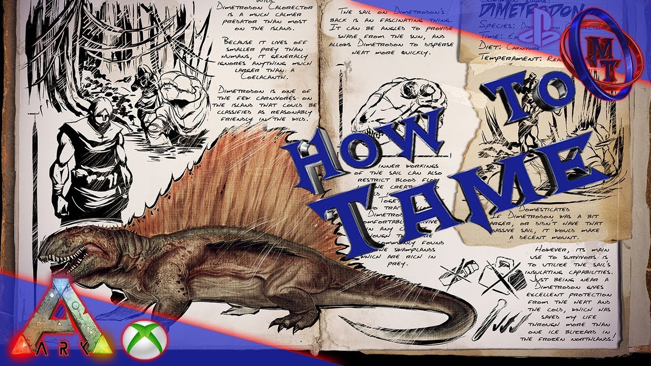 Ark Survival Evolved How To Tame Dimetrodon - YouTube