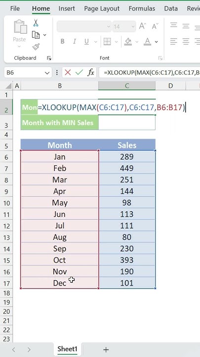 combine XLOOKUP with MAX and MIN function - a quick tutorial - YouTube