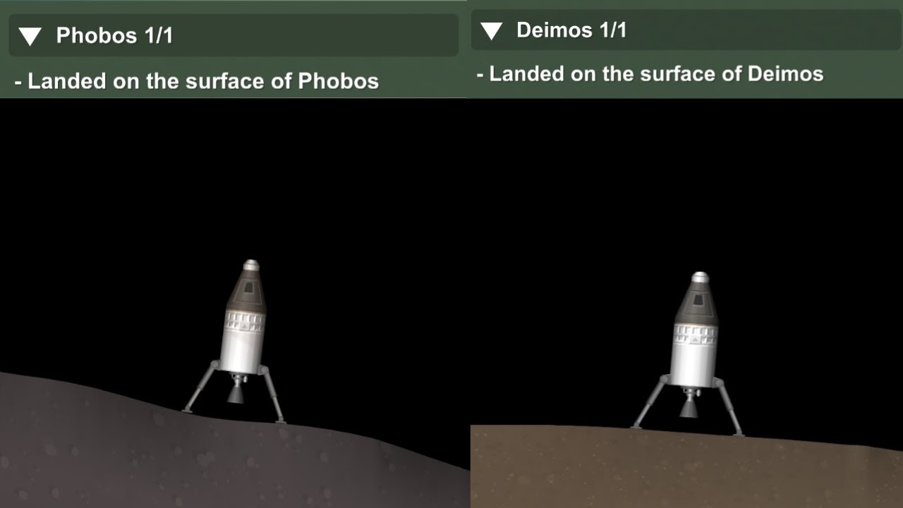 Phobos and Deimos landing and Achievements in SFS- Space flight ...