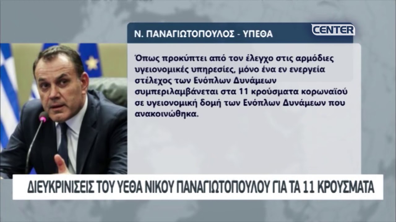 ΔΙΕΥΚΡΙΝΙΣΕΙΣ ΤΟΥ ΥΕΘΑ ΝΙΚΟΥ ΠΑΝΑΓΙΩΤΟΠΟΥΛΟΥ ΓΙΑ ΤΑ 11 ΚΡΟΥΣΜΑΤΑ - YouTube