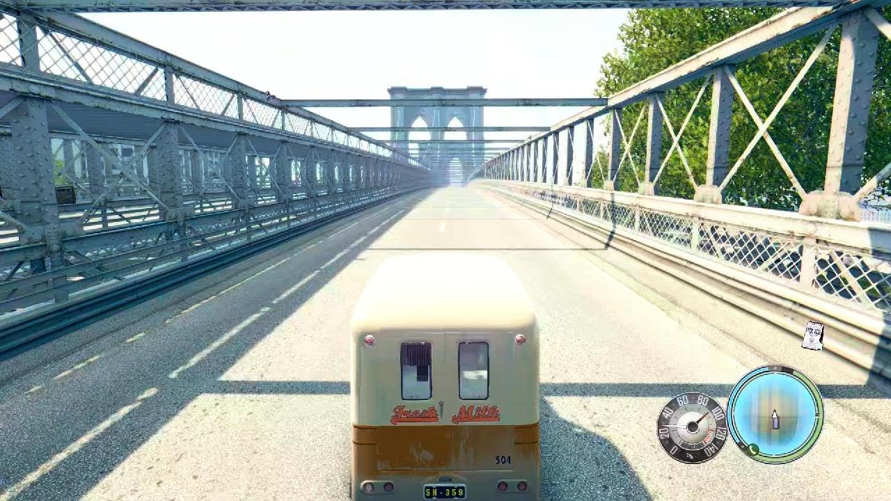 Mafia II Definitive Edition driving a Milk Truck on bridge (PS5) - YouTube