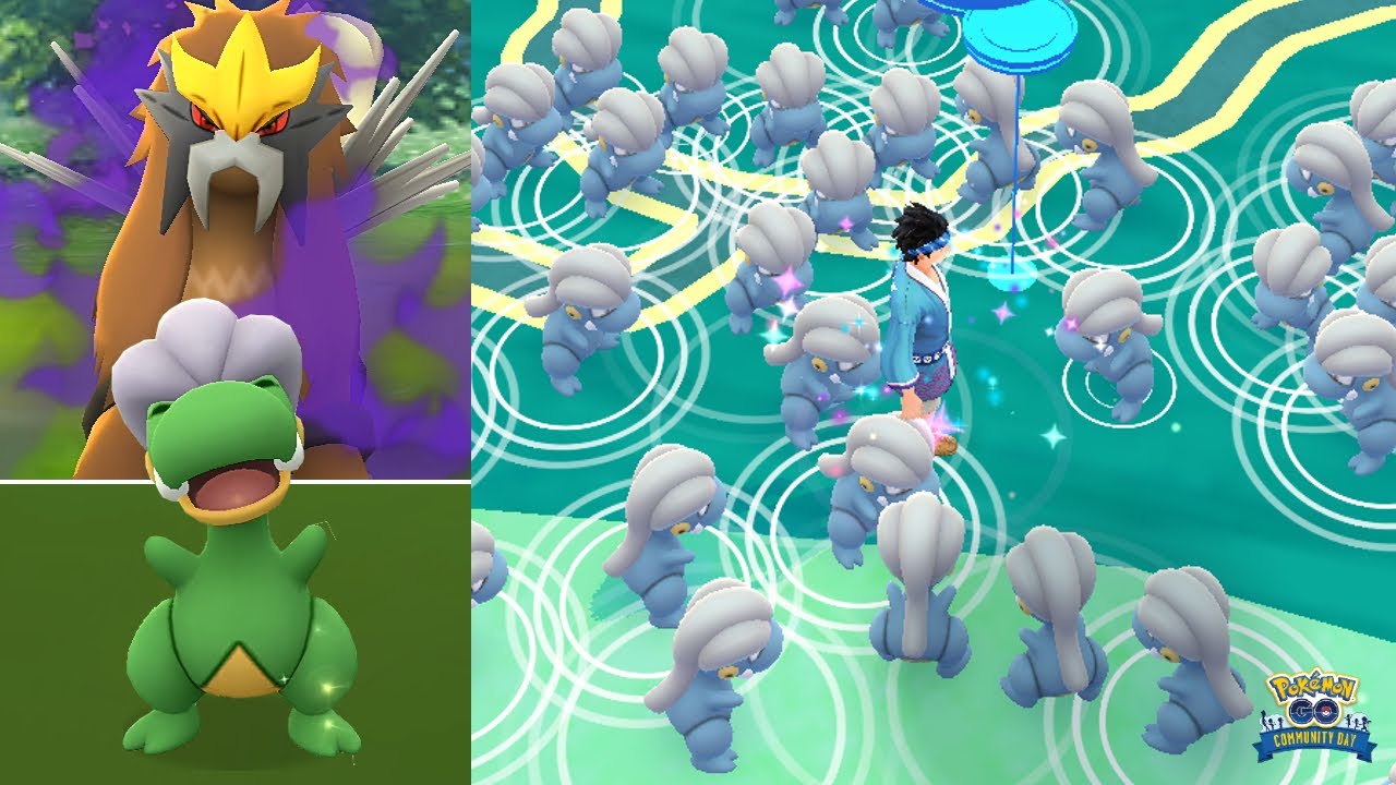 Shadow shiny Entei debut & Bagon comm day classic in Pokemon GO! - YouTube