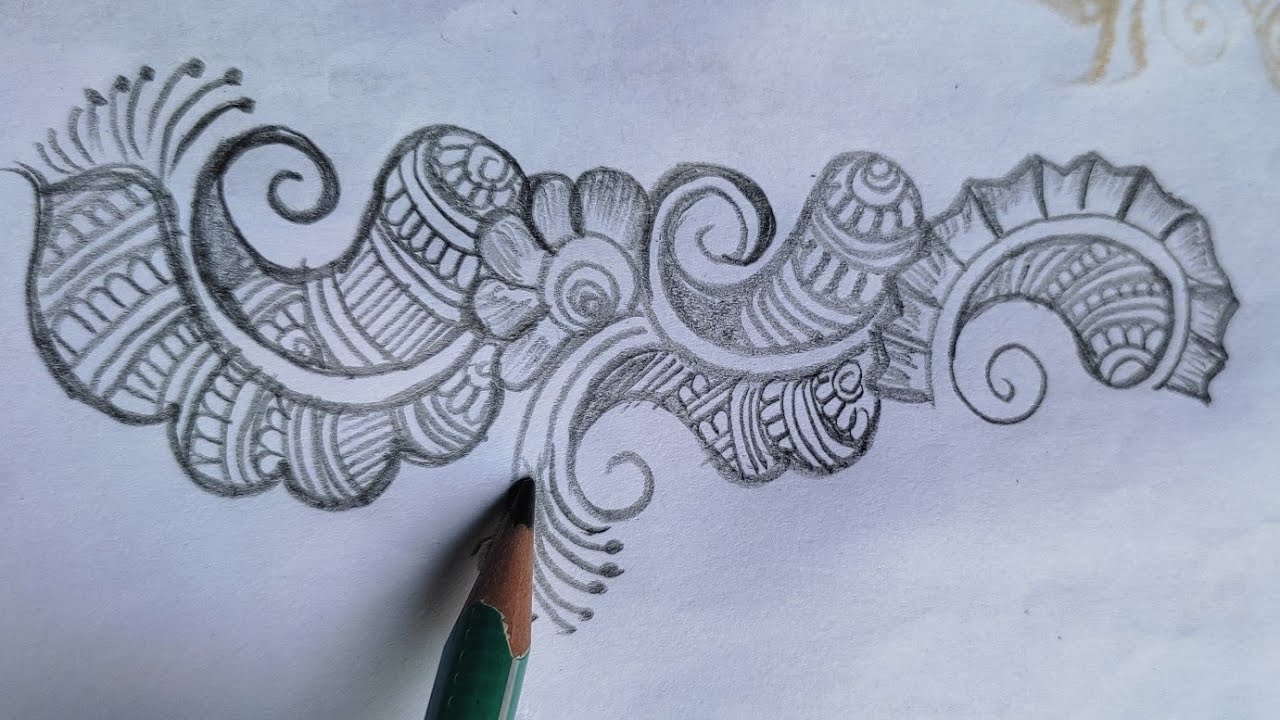 pencil mehndi design|| new design mehndi|| very esay mehndi|| - YouTube