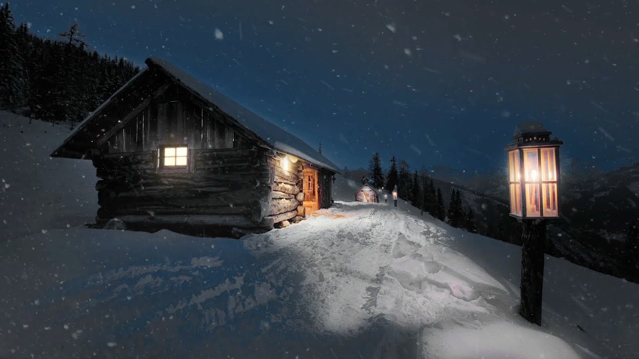 Blizzard Storm in the Mountains┇Howling Wind & Blowing Snow┇Sounds for ...