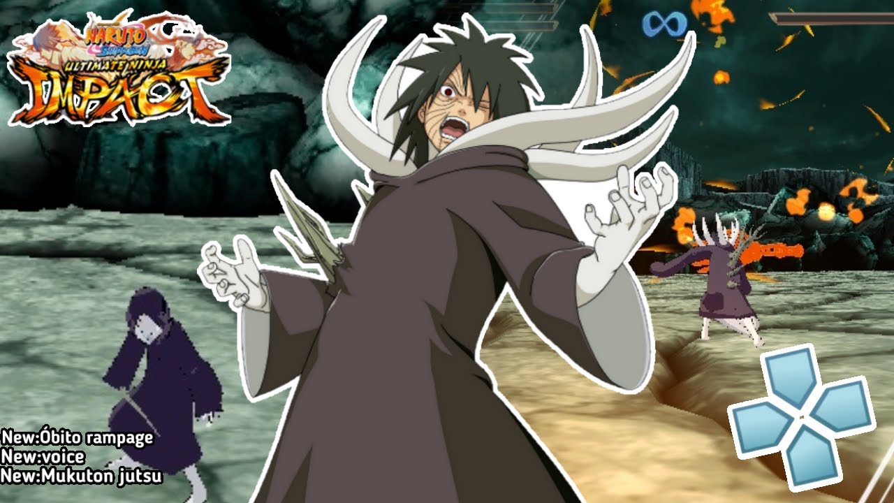 NEW Óbito Rampage SKIN 3D DLC_Mod Naruto Ultimate Ninja Impact ppsspp ...