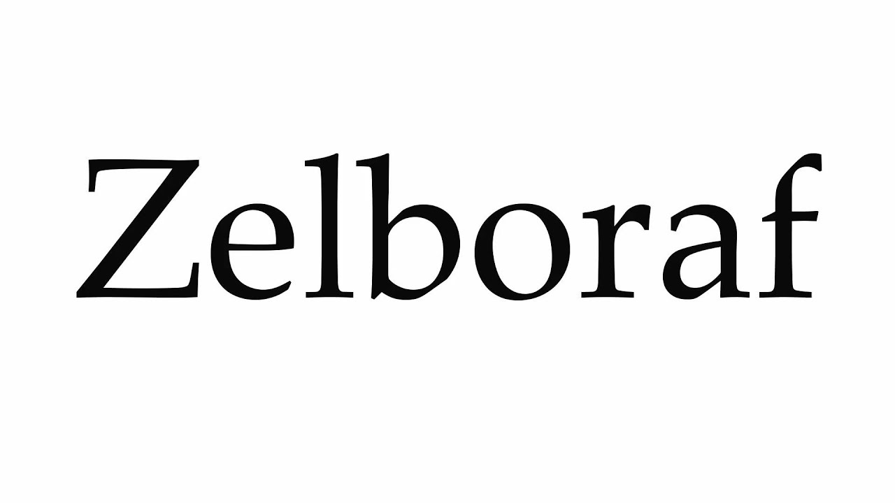 How to Pronounce Zelboraf - YouTube