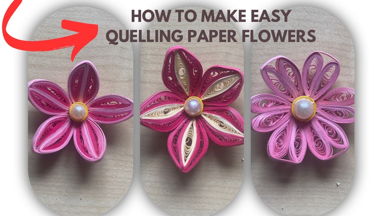 😱😱How To Make Super Easy Flower From Quelling Paper | Three Easy Unique ...