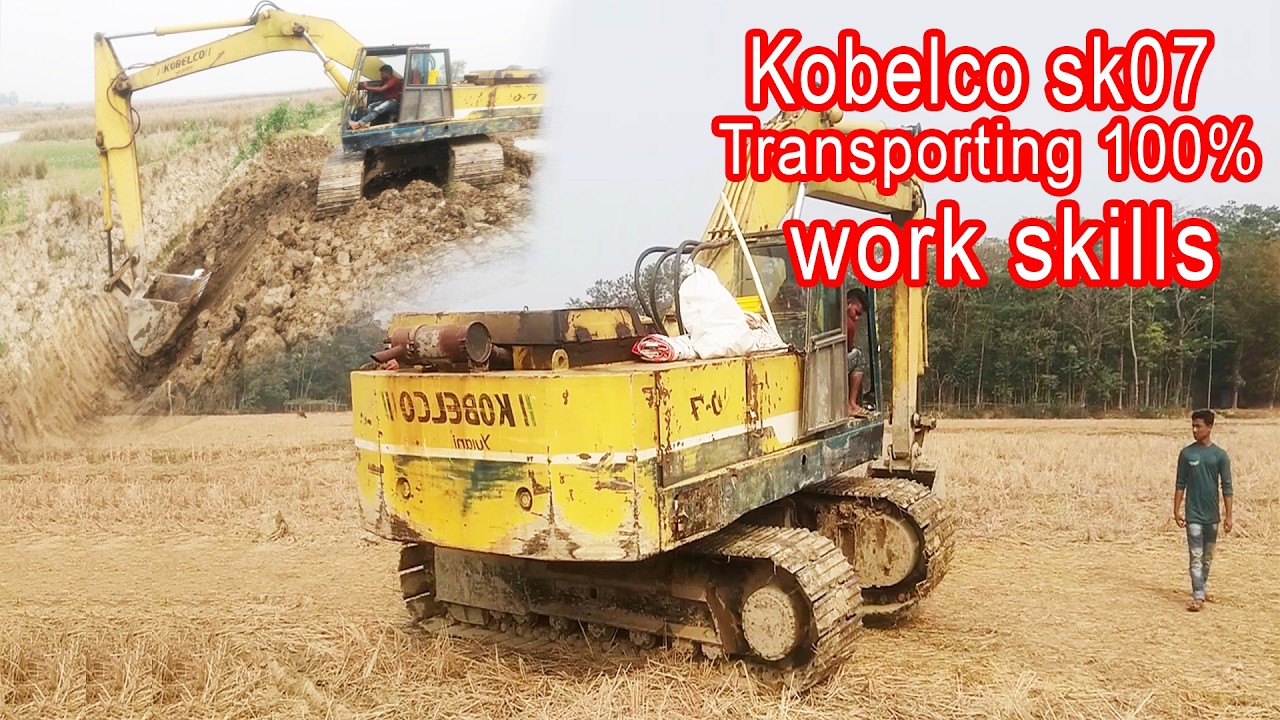 купил новый экскаватор KOBELCO SK07. первый выезд. - YouTube