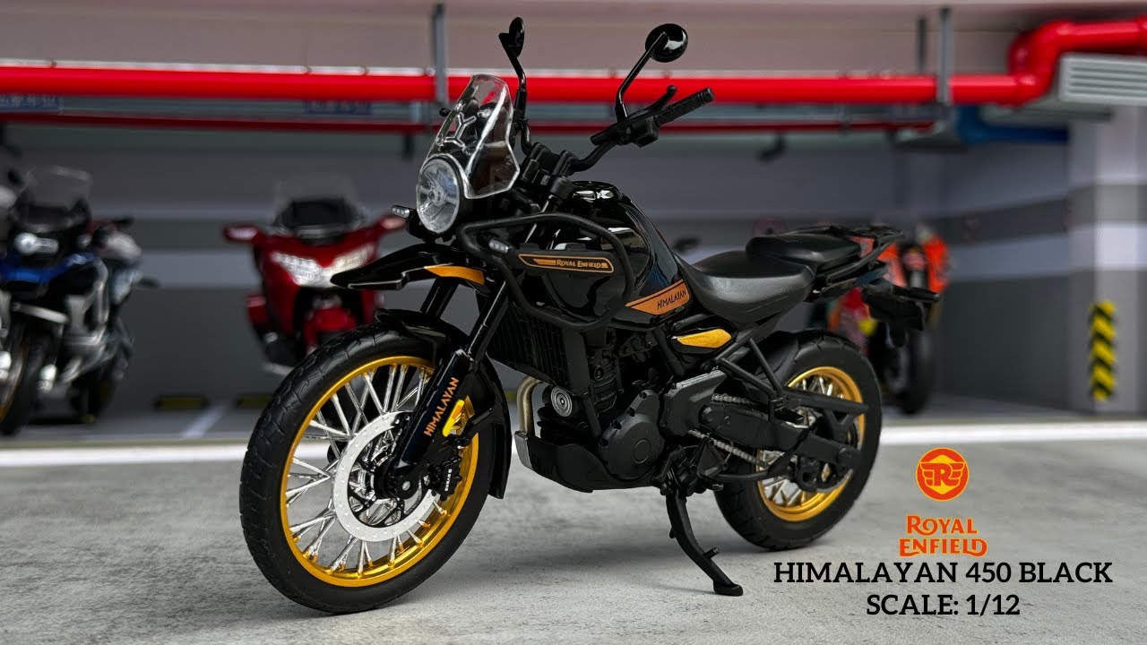 HD Miniature | Royal Enfield New Himalayan 450 Black 1/12 Scale Model ...
