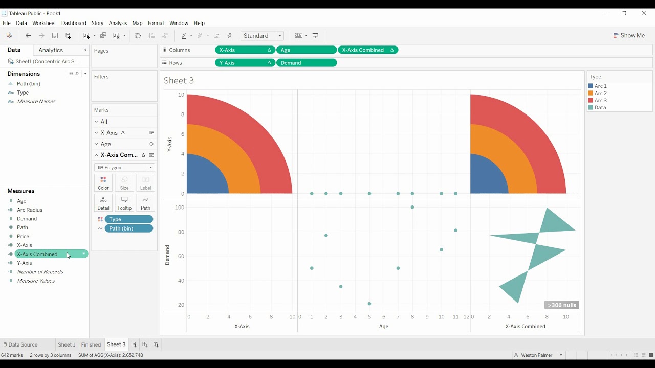 Tableau Tutorial - Concentric Shaded Arcs Part 2 - YouTube