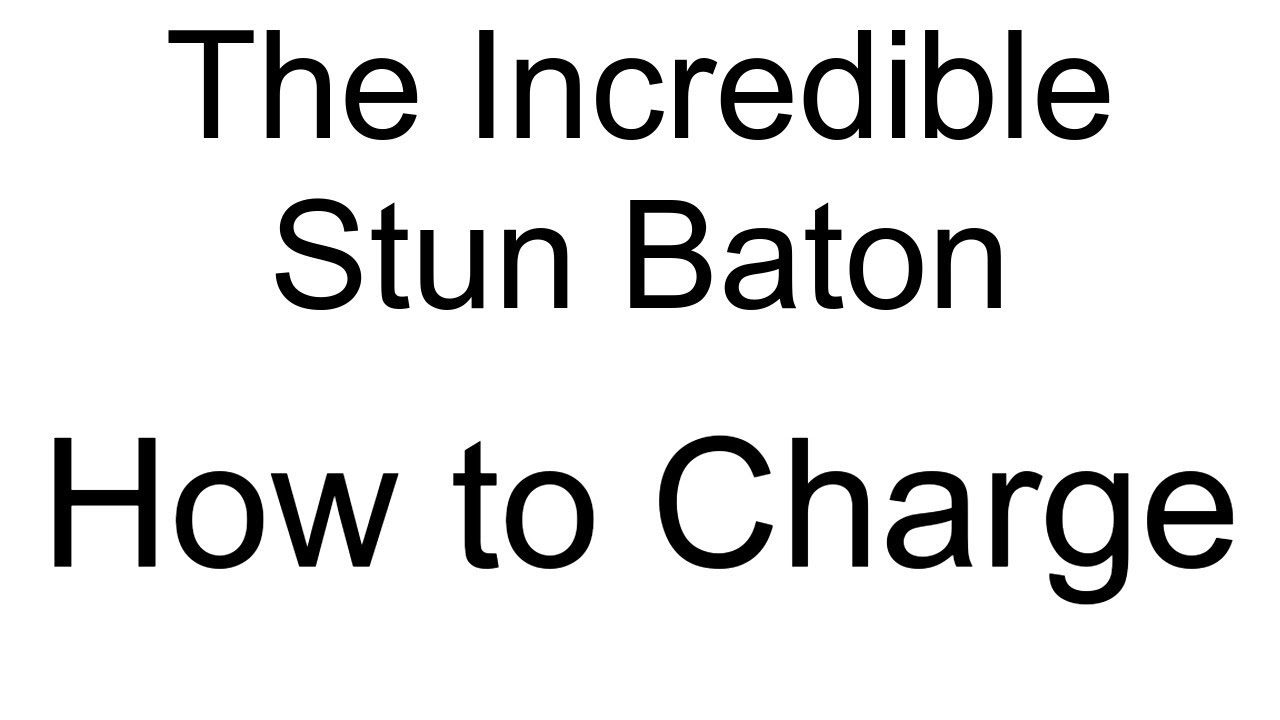 How to Charge Recharge your Stun Baton - YouTube