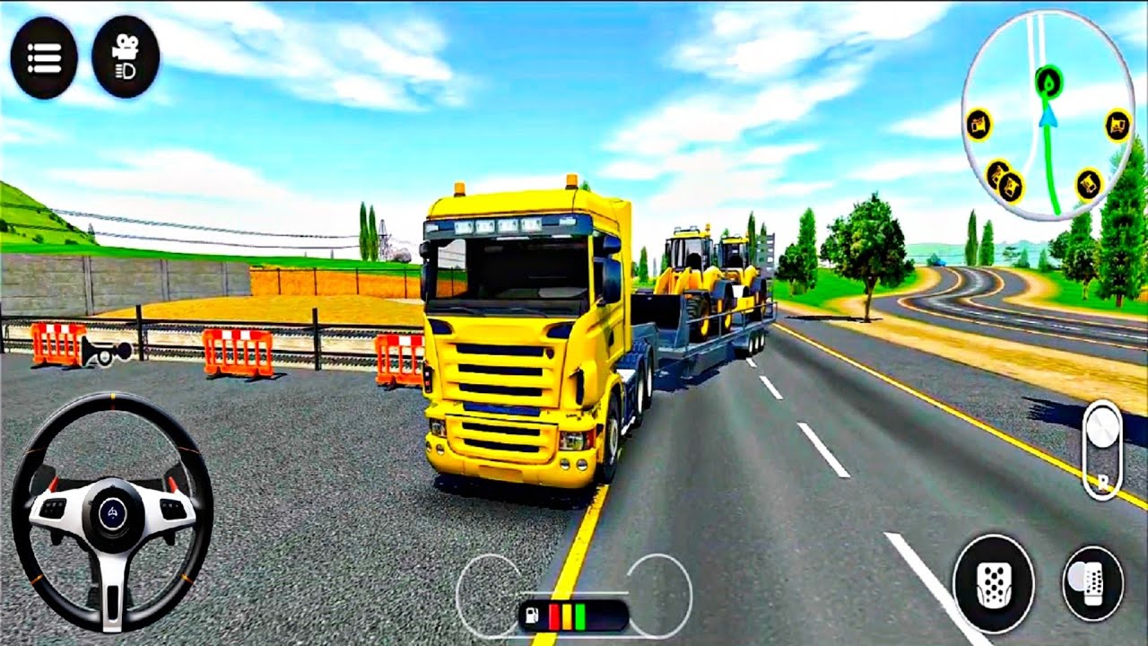 Driving The Loder to The Construction Site || Transport || Drive ...