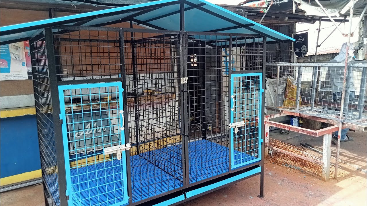 Quality Dog Cage 2door - YouTube