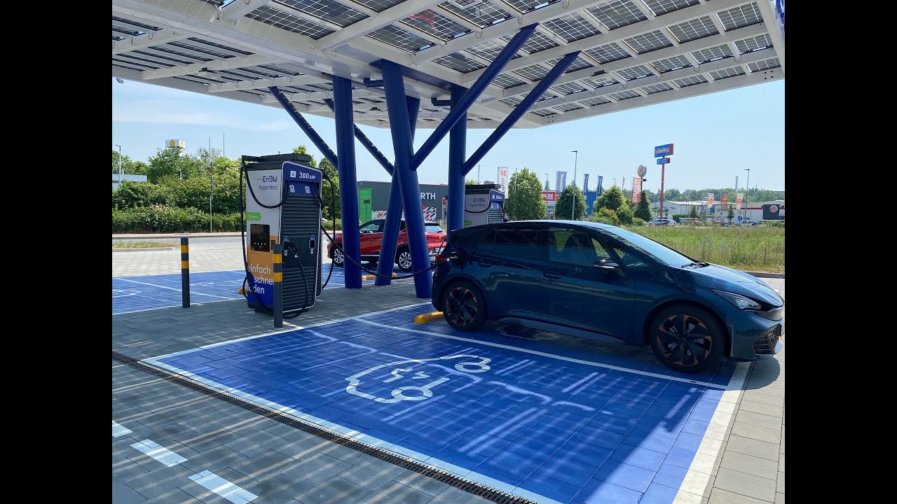 EnBW charging park Meerane commercial area Autobahn A4 - Cupra Born ...