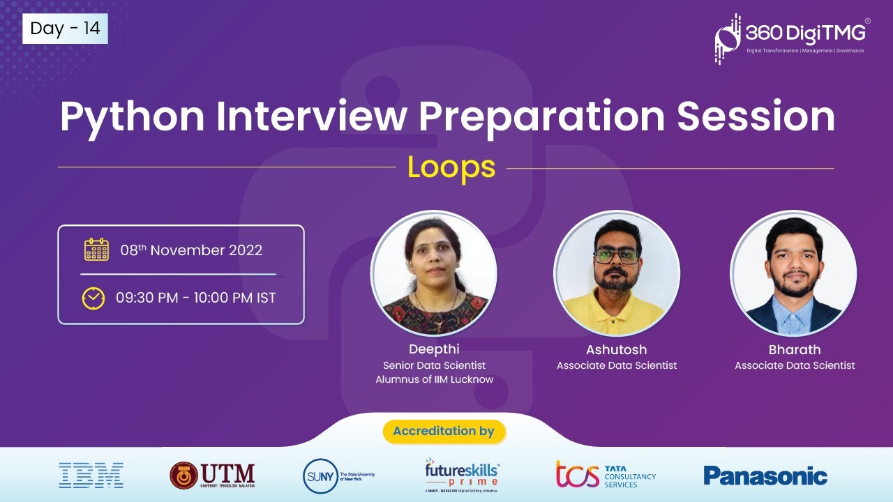 Python Interview Preparation Session | Loops | Day 14 | 360DigiTMG ...