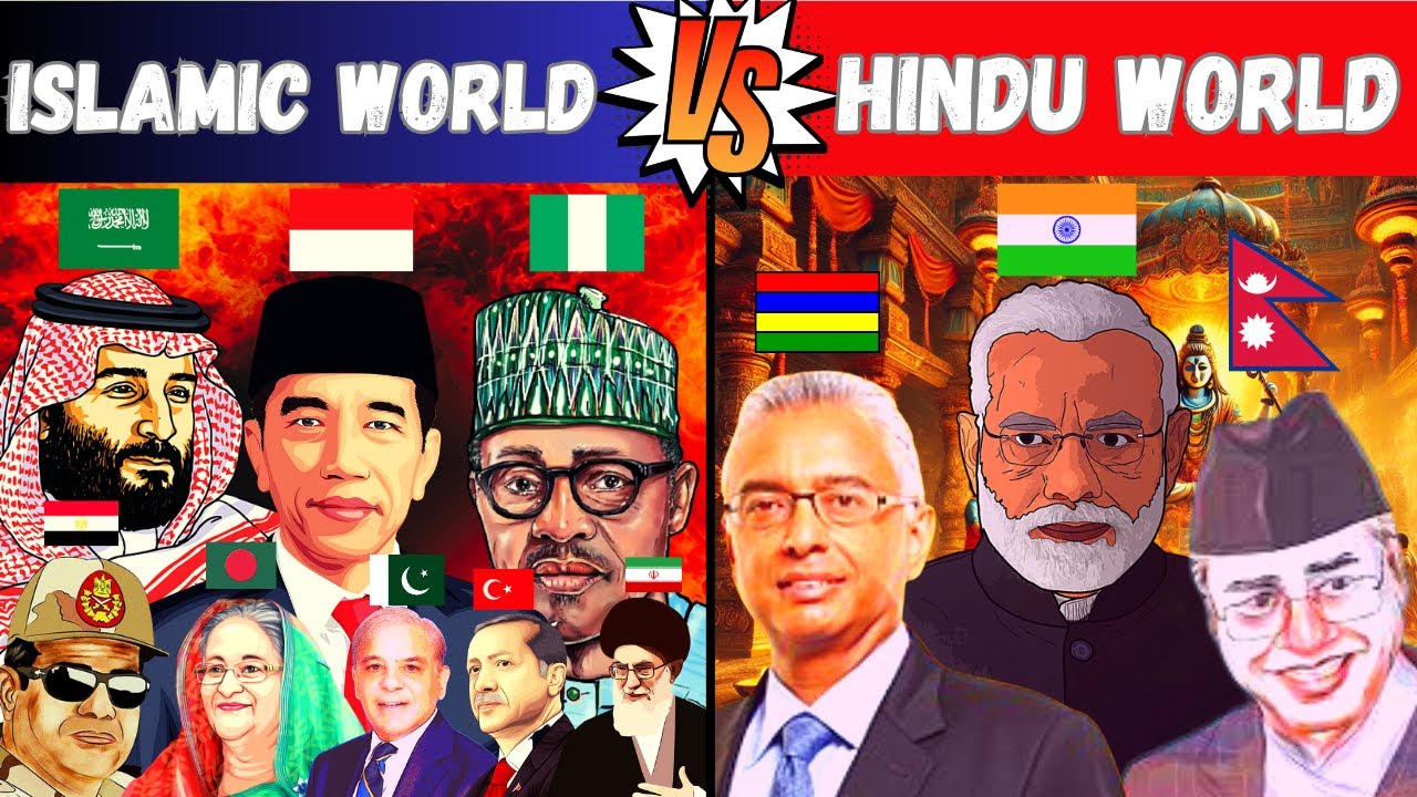 Muslim World vs Hindu World Comparison | Islamic World vs Hinduism ...