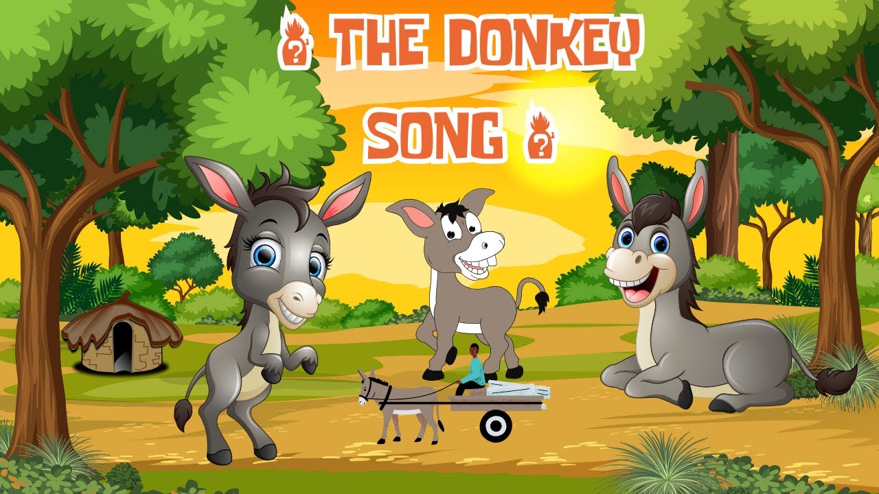 The Donkey Song 🫏 |Animal SONG #donkeykong #donkey #anima #kidsvideo # ...