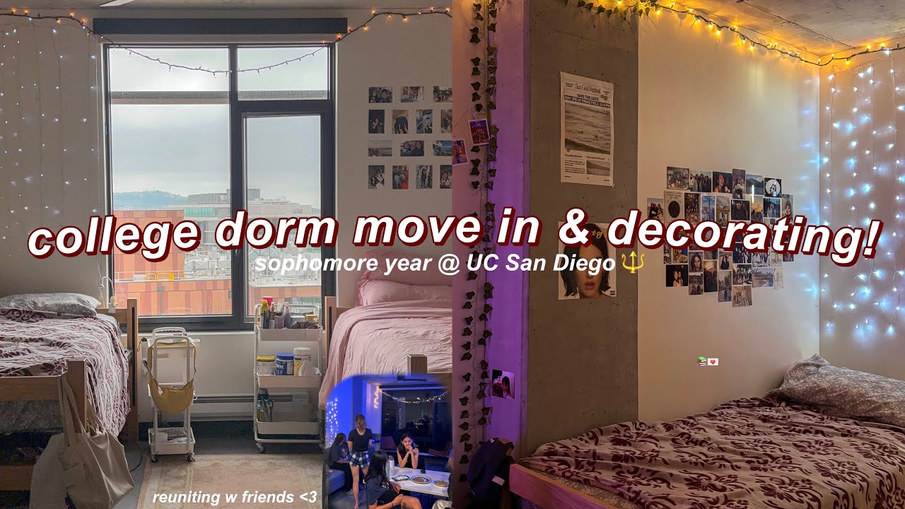 college move in vlog | dorm decorating sophomore year! come spend the ...