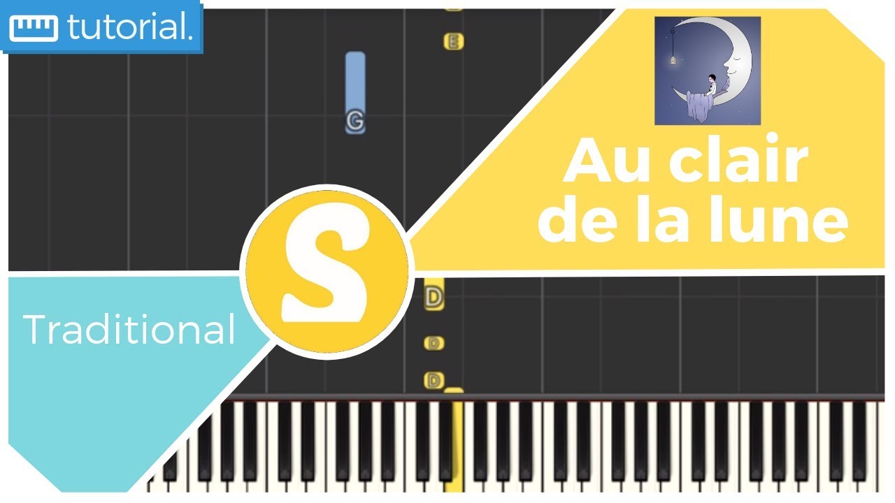 How to play "AU CLAIR DE LA LUNE" | Smart Kids Piano | Kids Piano ...