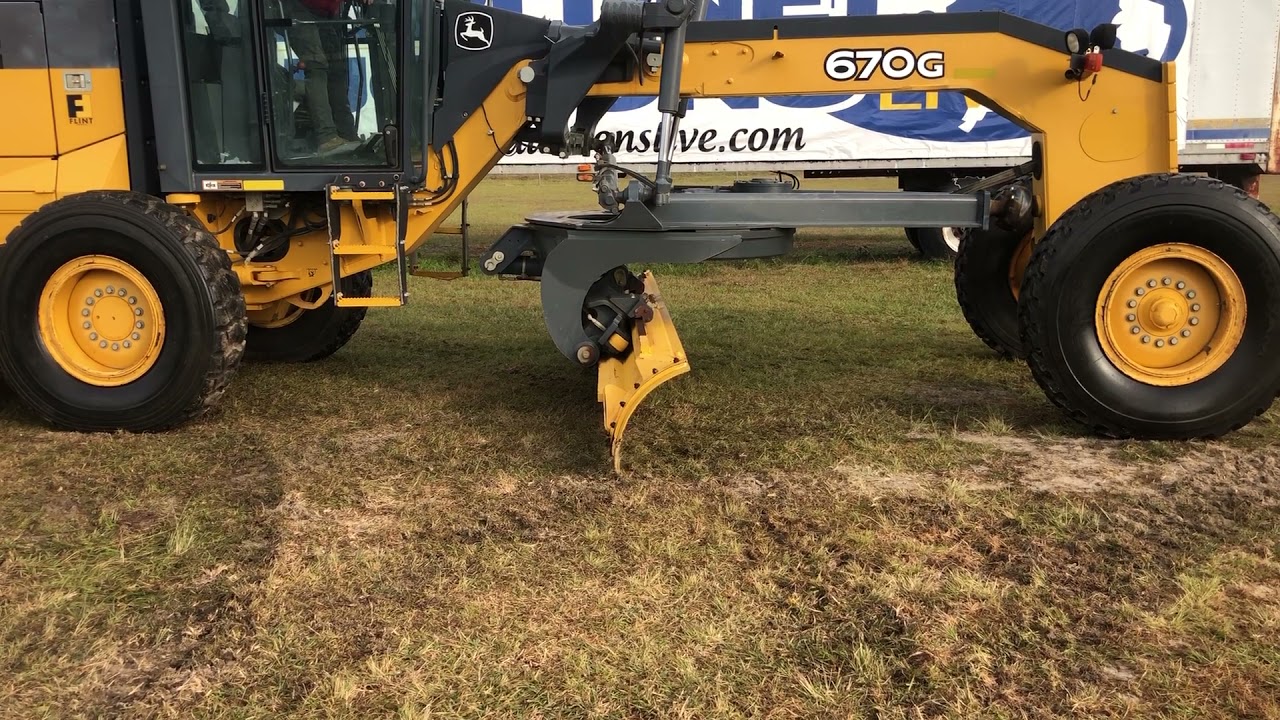 2015 JOHN DEERE 670G MOTOR GRADER-113203 - YouTube