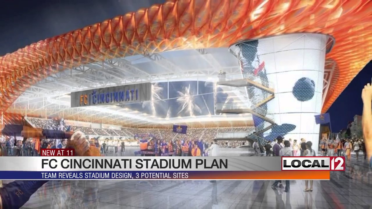 FC Cincinnati unveils stadium design, 3 potential sites - YouTube