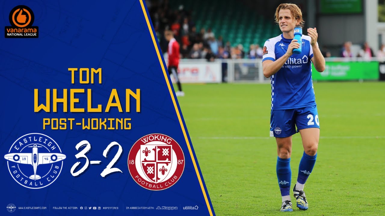 INTERVIEW | Tom Whelan after scoring twice in Woking win - YouTube