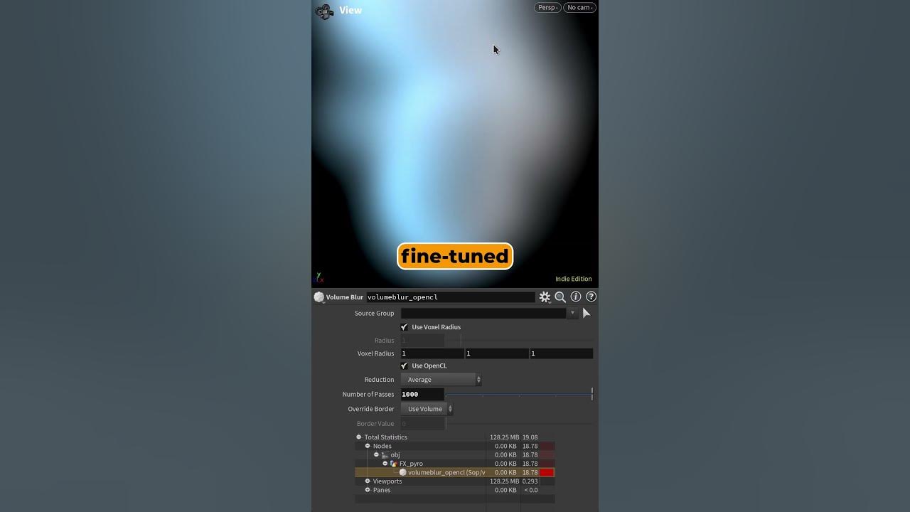 OpenCL Volume Blur SOP [New in Houdini 20] - YouTube