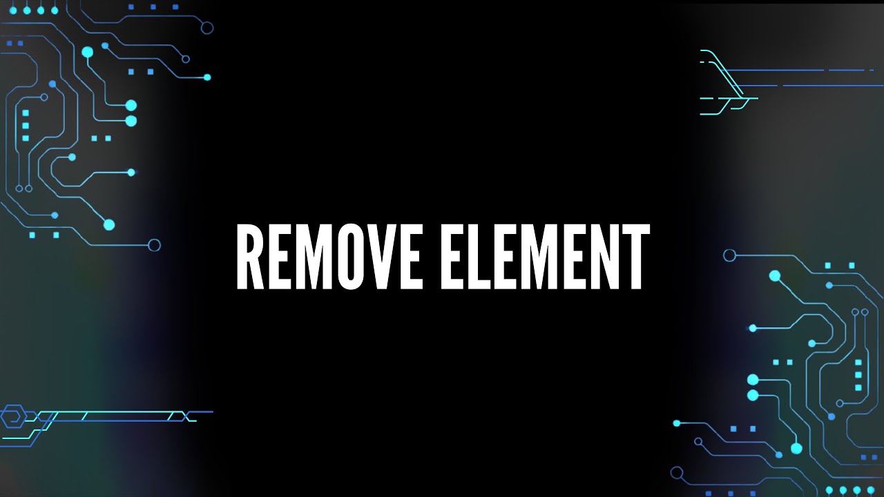 Remove Element - YouTube