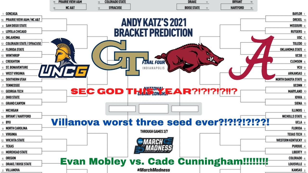 Bracketology 2021 March Madness - Our Andy Katz Pick's - YouTube
