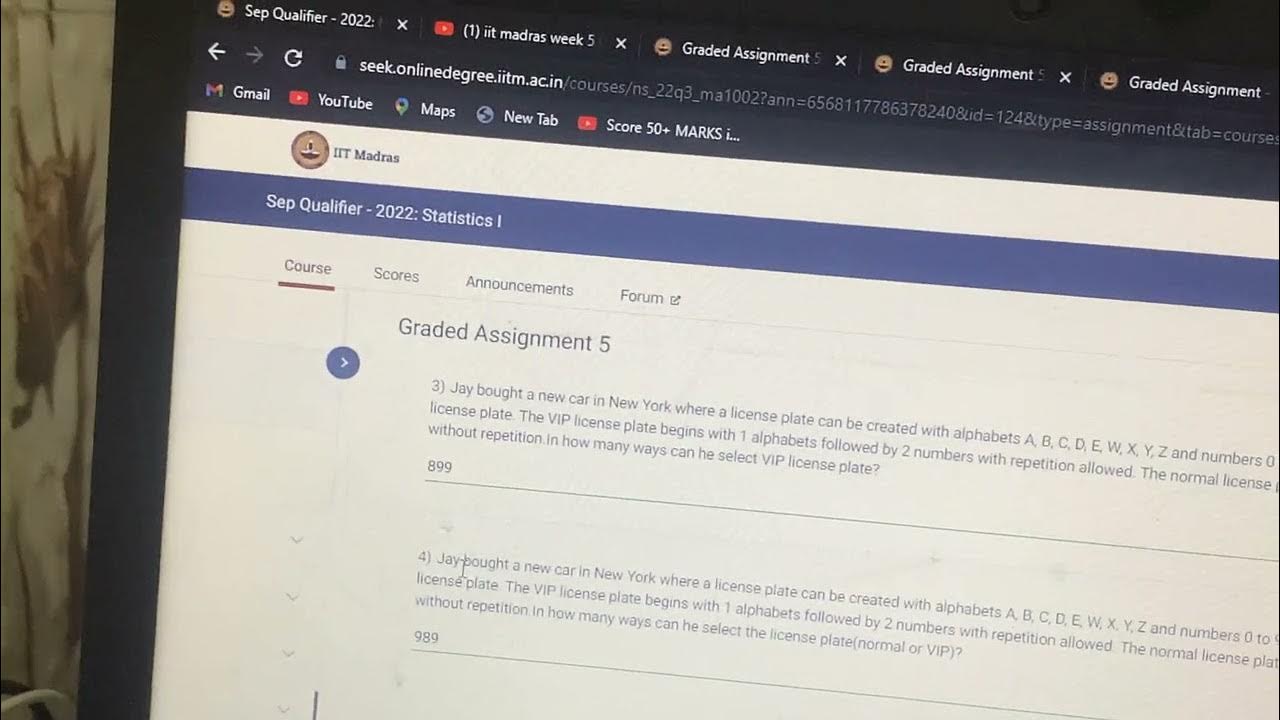 IIT madras Statics Week 5 Graded Assignment - YouTube