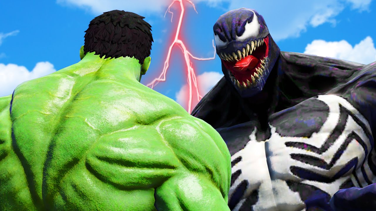 Muscle Hulk VS Powerful Venom - Epic Battle Monster Universe - YouTube