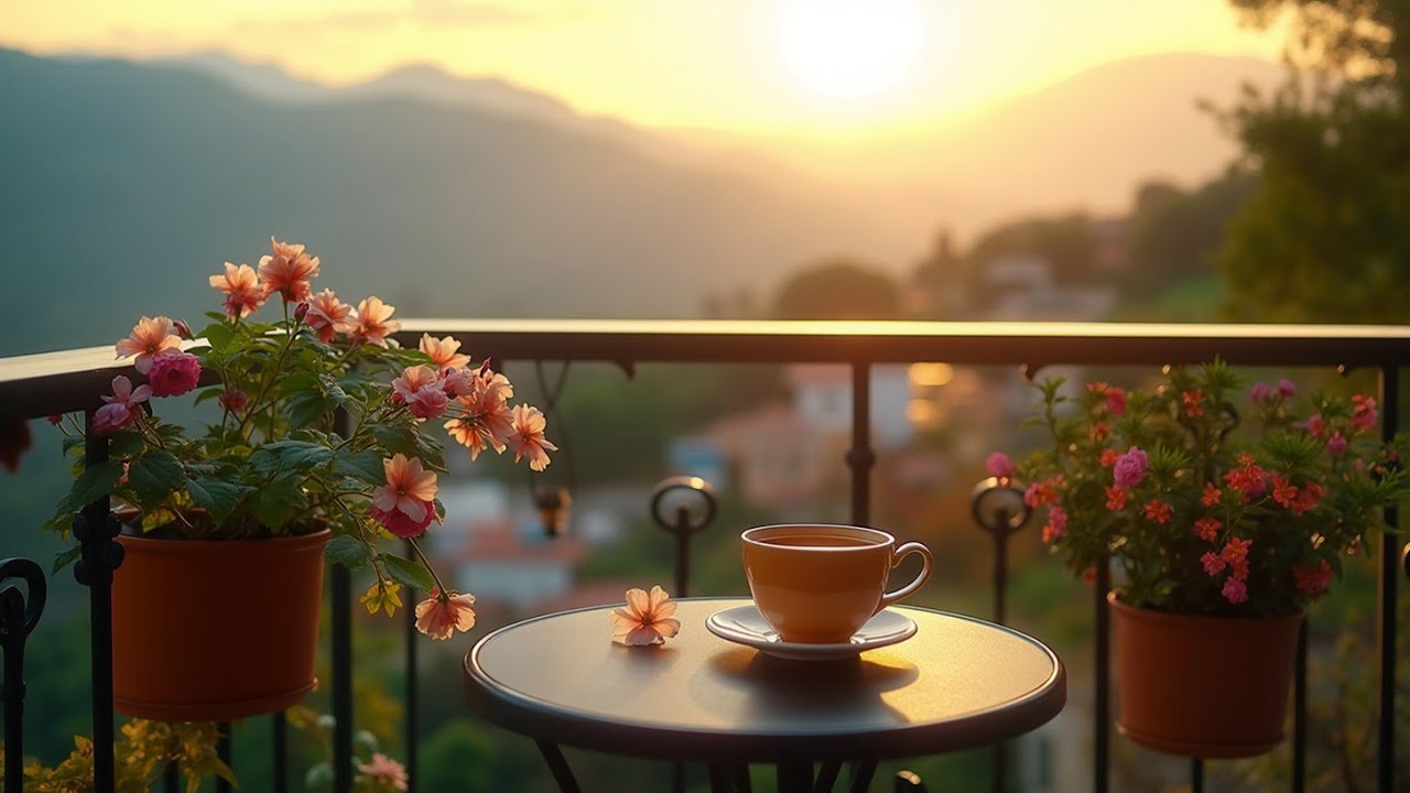 Blissful Relaxing Afternoon Tea Jazz Music Beautiful Sunset Scene Jazz ...