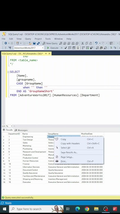 SQL Server - Beginner - Using Case #sqlserver #sql #sqltips - YouTube