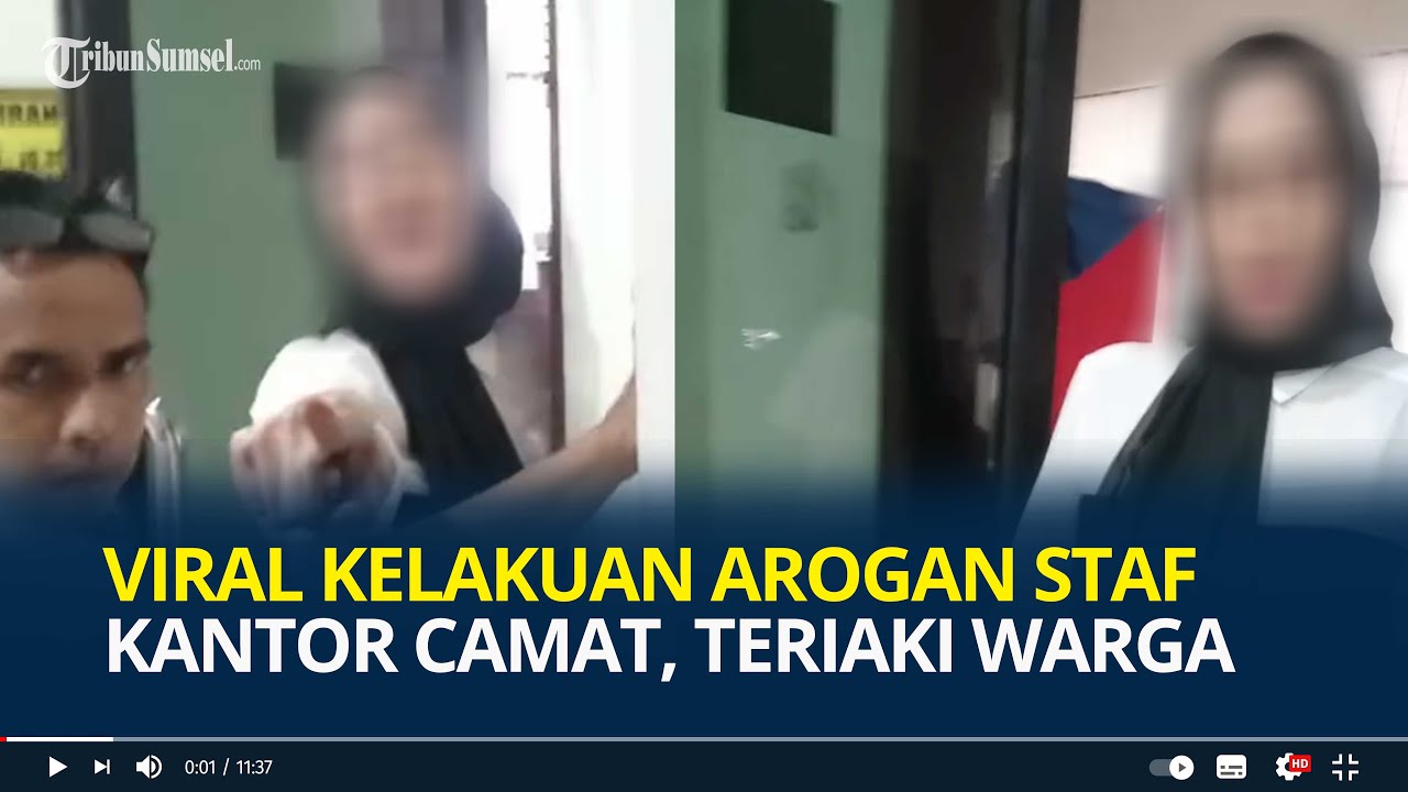 Viral Kelakuan Arogan Staf Kantor Camat Medan Johor, Pukul Meja ...