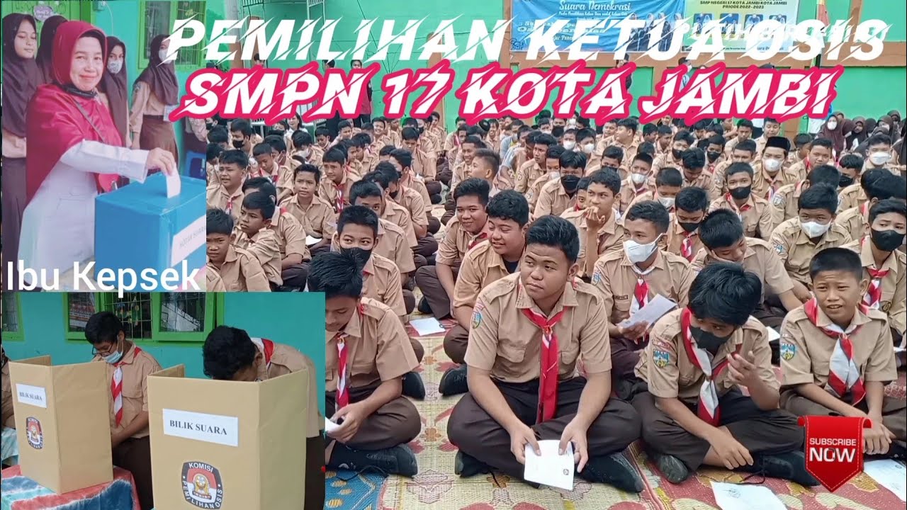SISWA ANTUSIAS MELAKUKAN PEMILIHAN KETUA OSIS SMP NEGERI 17 KOTA JAMBI ...