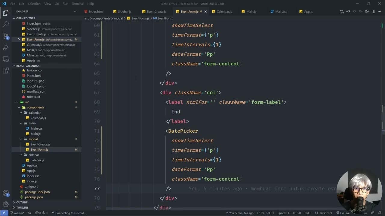 React Calendar Tutorial 06 Menggunakan Datepicker di React JS - YouTube