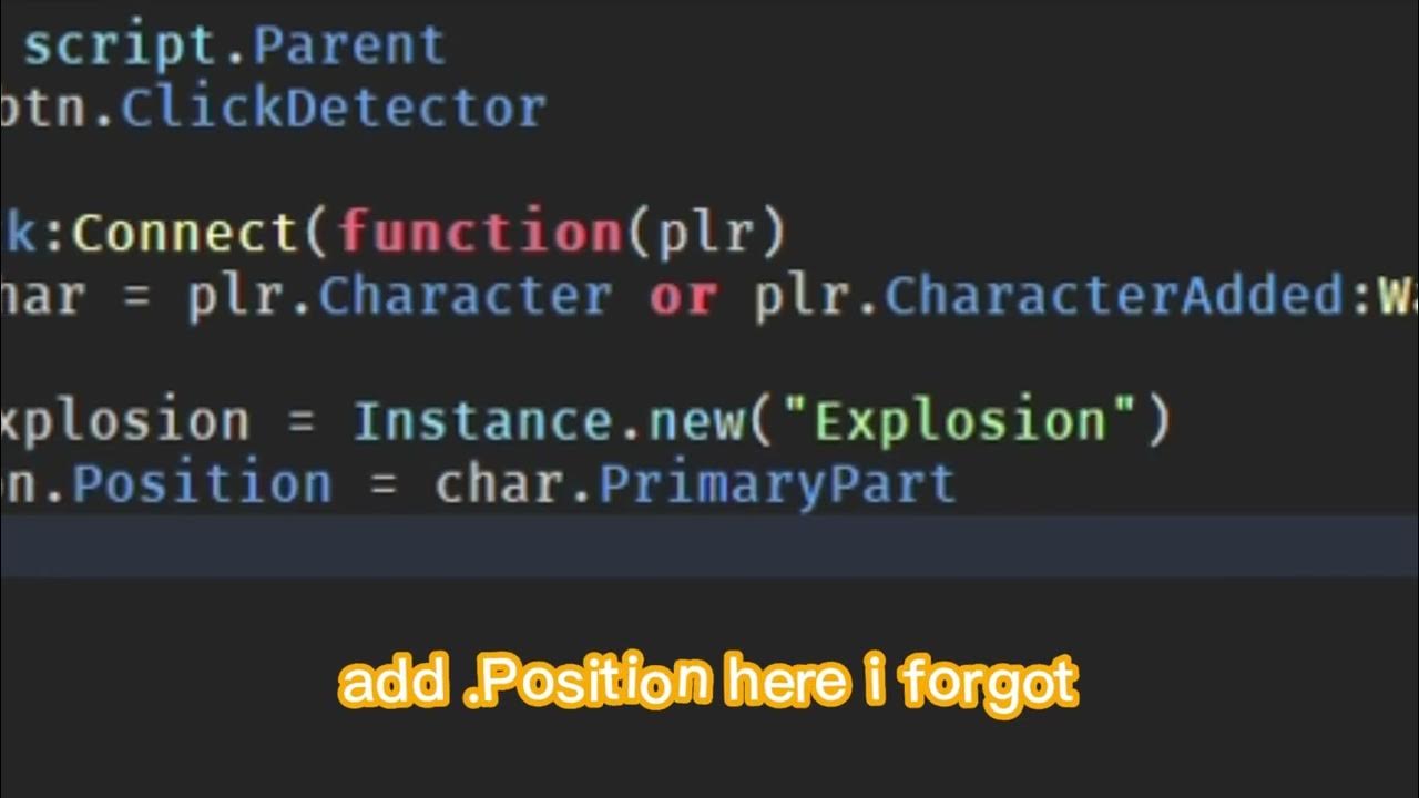 how to make an explode button - roblox studio 2023 - YouTube