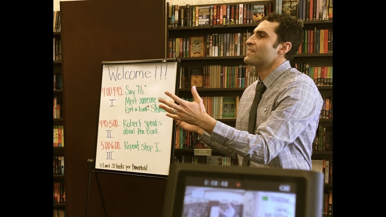 Robert Ahdoot's book signing speech, on the importance of connecting ...