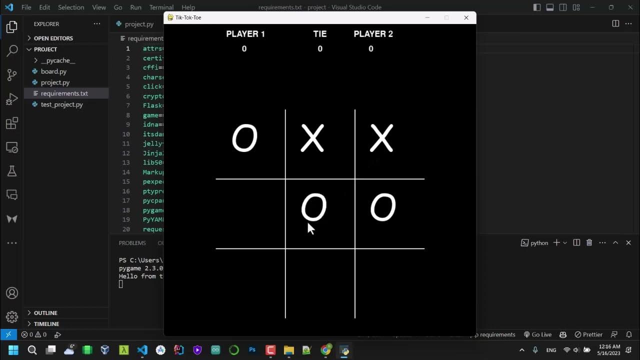 My Final project CS50P: Tic Tac Toe - YouTube