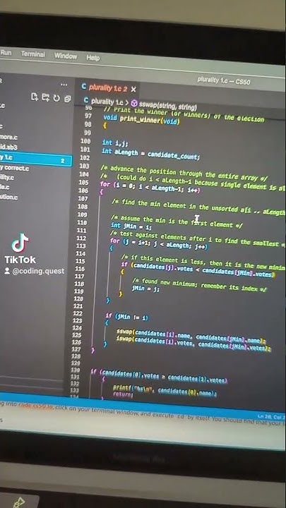 Day 105: Finishing Plurality from CS50 - YouTube