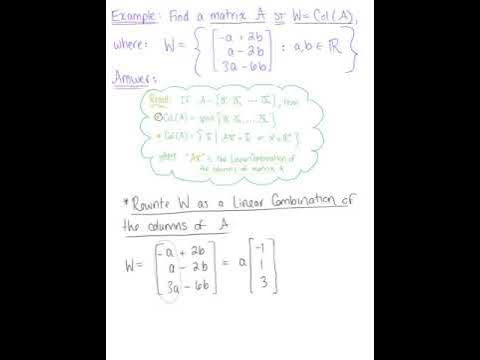 The Column Space of a Matrix (Example 1) - YouTube